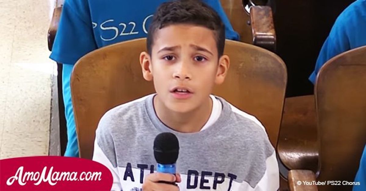 Boy sings heart moving rendition of 'Hallelujah'. Then the chorus joins ...