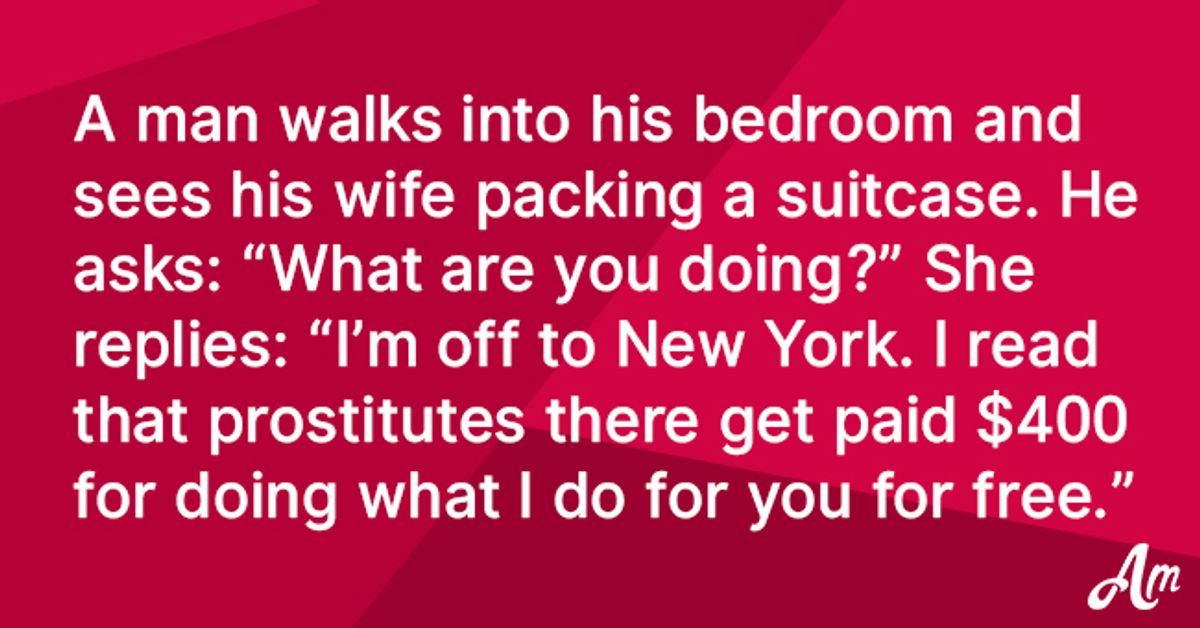Husband Spots His Wife Packing Her Suitcase