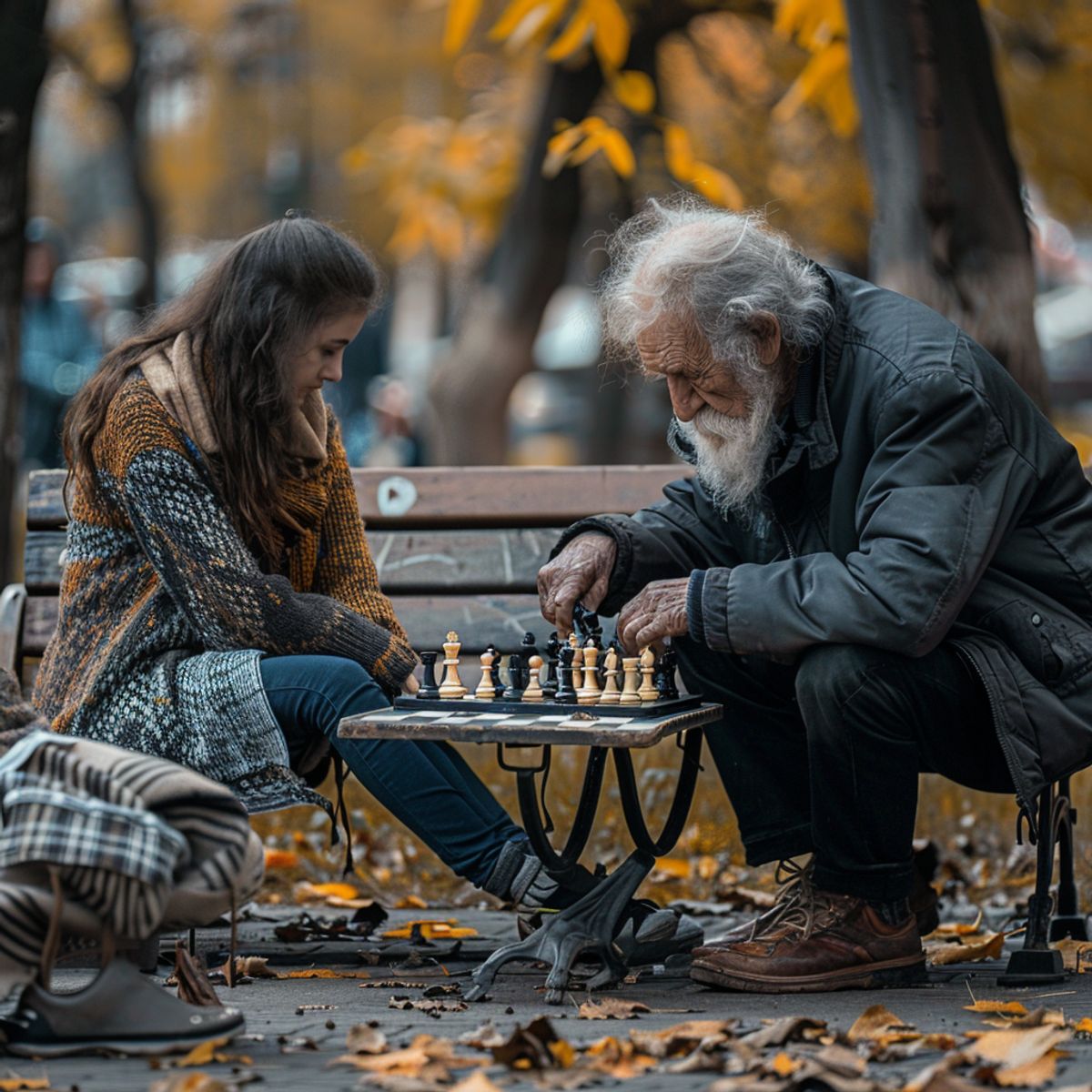 Woman Plays Chess with Homeless Man in Park Every Day, One Morning She ...