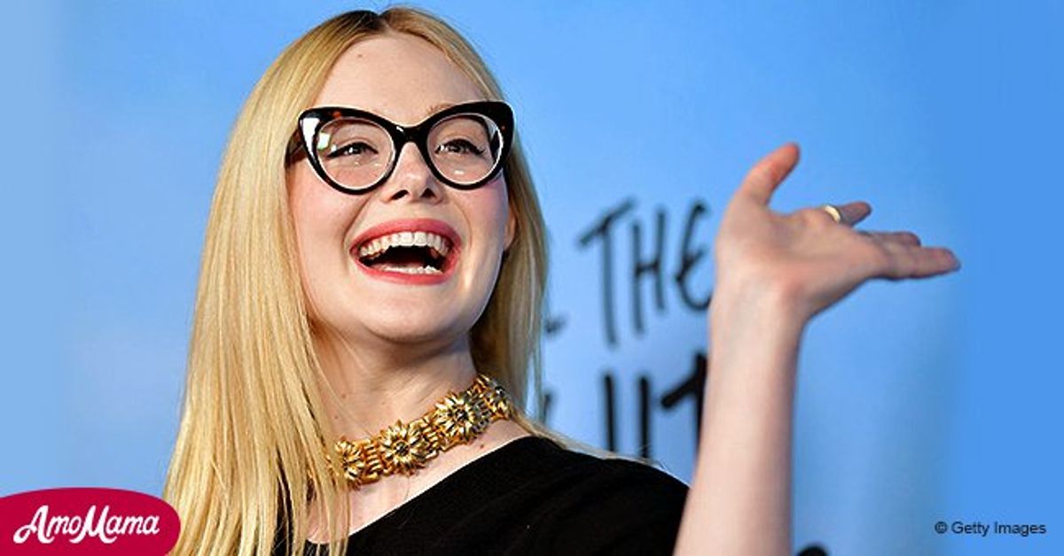 Elle Fanning, 23, Poses on Her Bed in Flirty off-Shoulder Dress in a ...