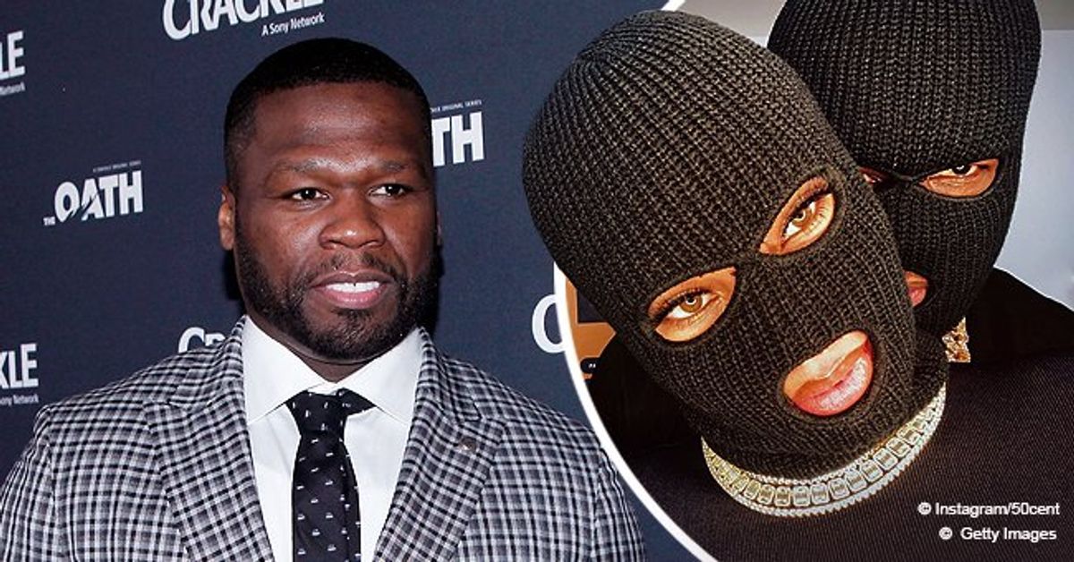 50 Cent Poses with Mystery Woman in Matching Black Head Masks — Who Is She?