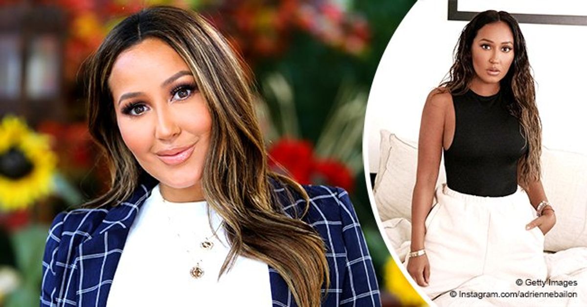 Adrienne Bailon Shows off Stunning Weight Loss Lounging in a Black Top ...