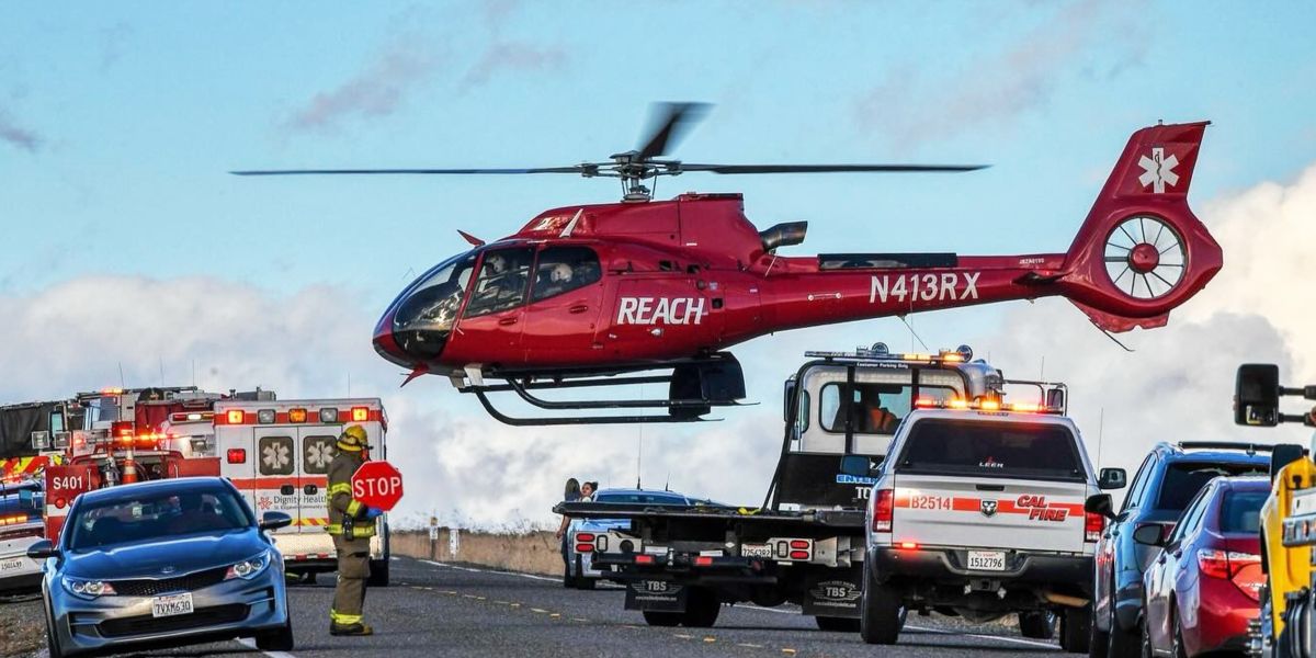 Medical Helicopter with 3 People on Board Crashes on a California Highway – Video & Dispatch ...