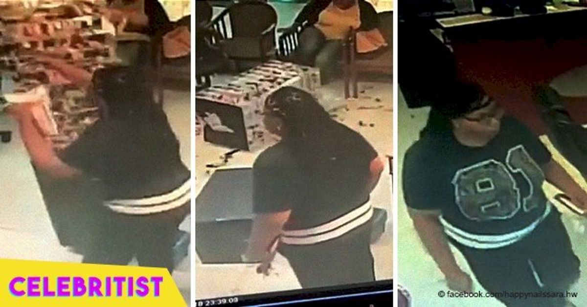 Furious woman caught trashing nail bar because she was unhappy with her ...