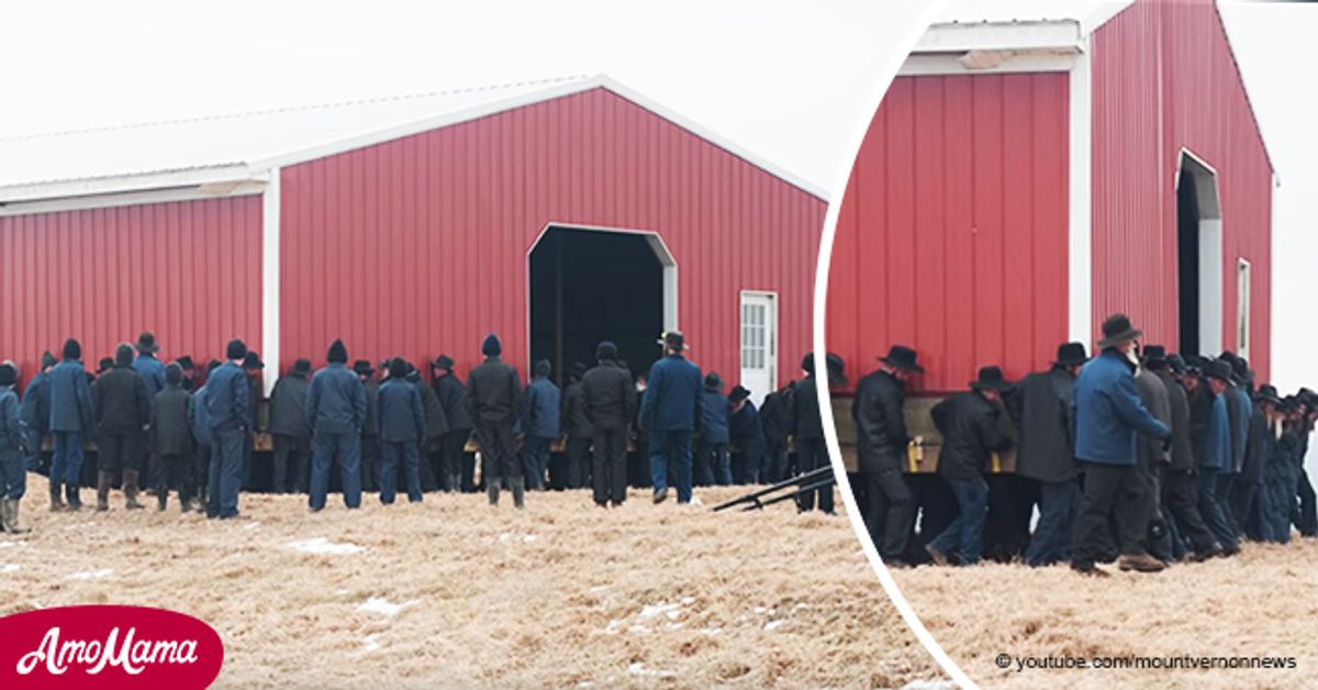 Incredible Video of 250 Amish Men Lifting and Moving a Barn to Its New Spot