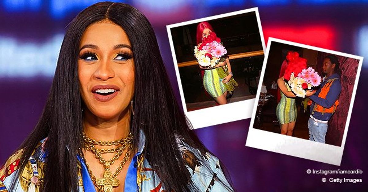 Cardi B's Husband Offset Presented Her with a Gorgeous Floral Bouquet ...