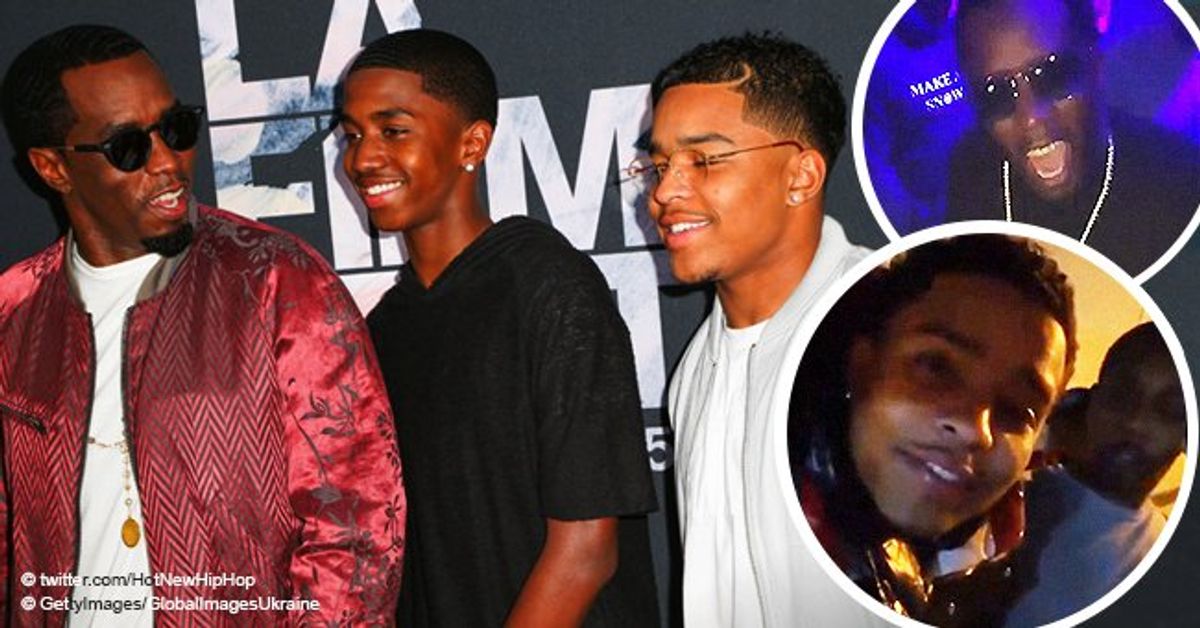 Diddy takes sons Justin and Quincy out for father-son bonding at strip club