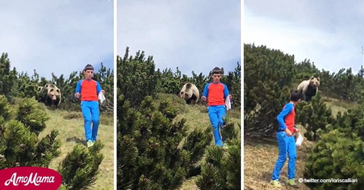 12-Year-Old Boy Has Close Encounter with Bear in a Nerve-Racking Video