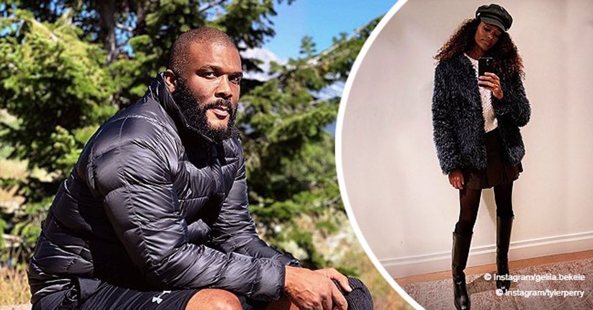 Tyler Perry's Girlfriend Gelila Shows Curls & Fit Legs in Skirt with ...
