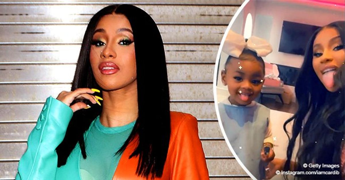 Cardi B Poses with Her Mini-Me Daughter Kulture in an Adorable New Snap ...