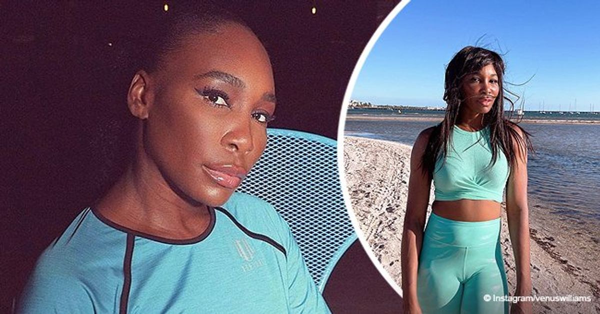 Venus Williams Shows off Her Slim Waist in a Tight Turquoise Top with ...