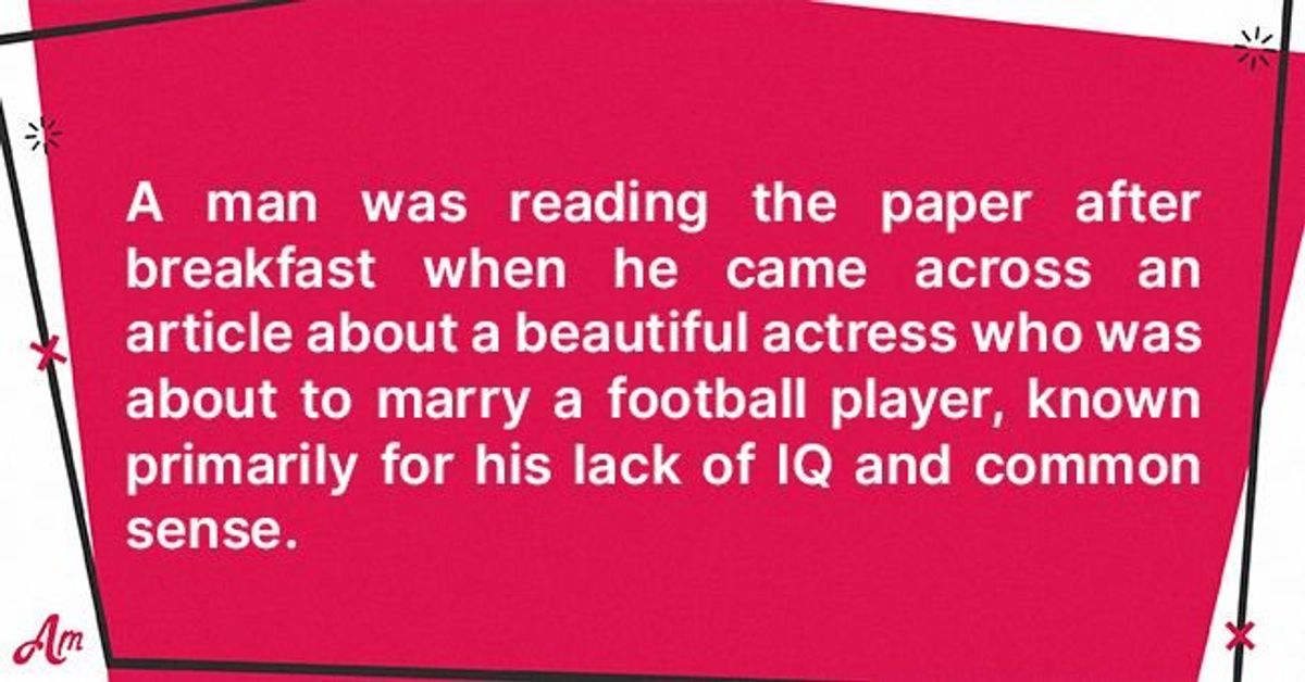 Daily Joke: A Man Finds an Article in the Newspaper