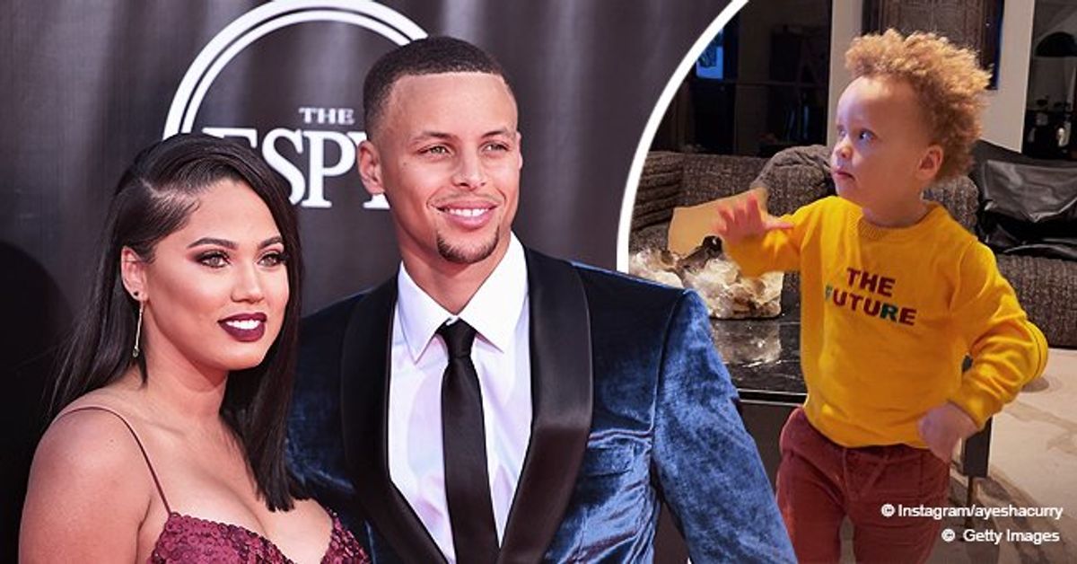 See Ayesha Curry's Son Canon's Reaction in Cute Video as He Watches His ...