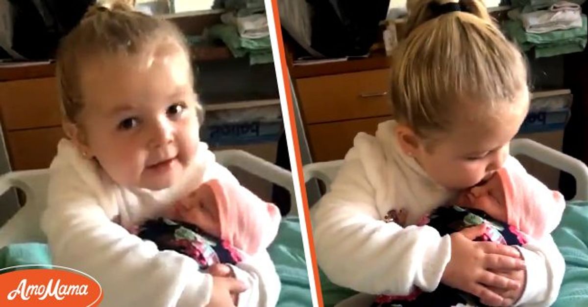 3-Year-Old Meets Newborn Sister and Whispers Vow of Protection to Her ...