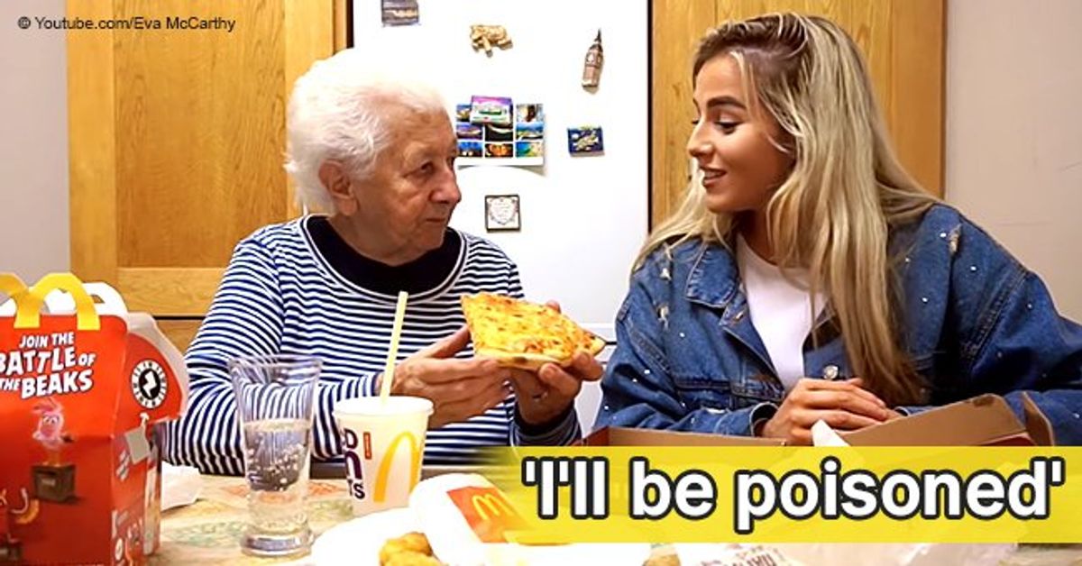 Hilarious reaction of grandmother, 83, trying fast food for the 1st ...