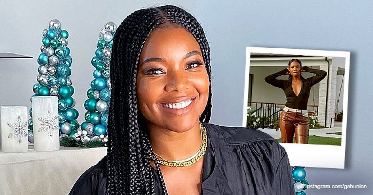 Gabrielle Union Poses in Stunning Photo Wearing Brown Leather Pants ...
