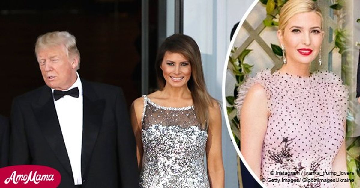 Melania Trump sparkles in silver while Ivanka attends state dinner in a ...