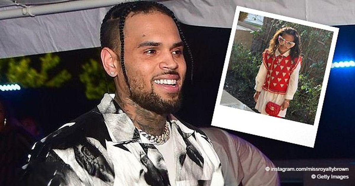 Chris Brown's Daughter Royalty Looks Cute in Heart-Print Outfit While ...