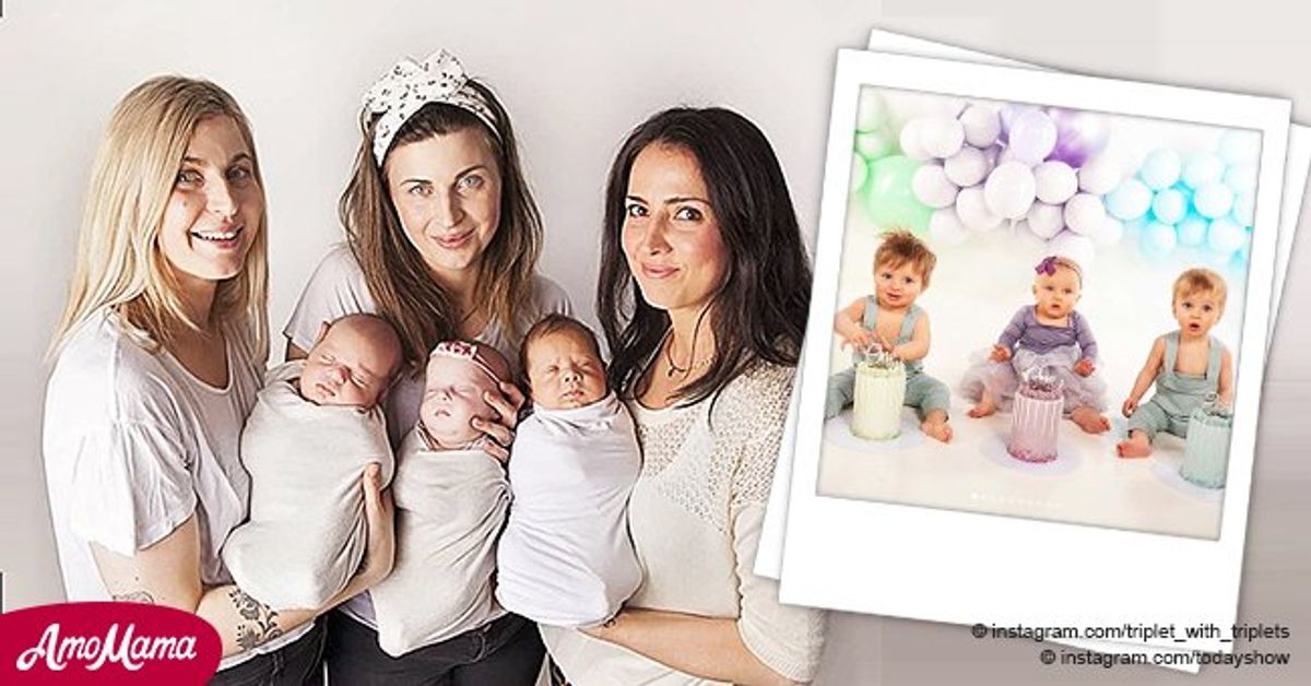 Triplet Mom with Multiples of Her Own Celebrates Her Trio's 1st ...