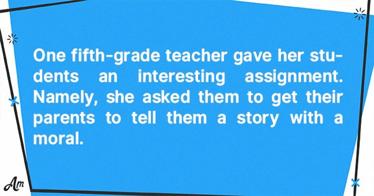 Daily Joke: Teacher Asks Students to Share a Story with a Moral at the ...