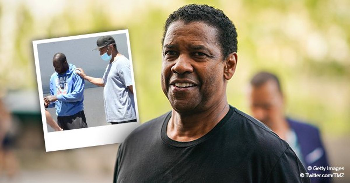 Denzel Washington Helps Distressed Man in Street Amid Oncoming Traffic