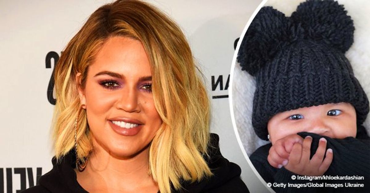 Khloé Kardashian shares new photos of baby True in cute black sweater ...