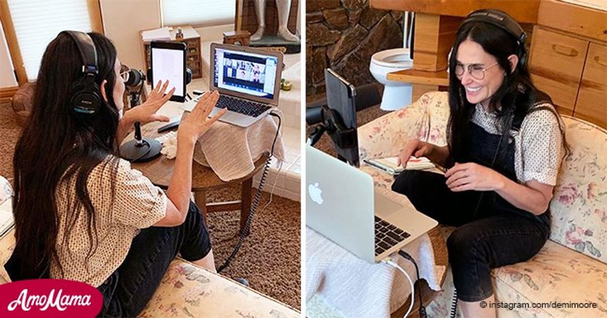 Take a Look at Where Demi Moore Set up Her Work-From-Home Station in ...