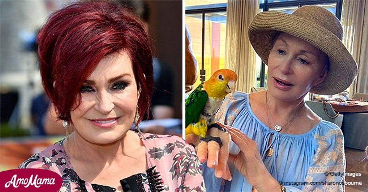 Sharon Osbourne Looks Barely Recognizable as She Poses with a Parrot ...