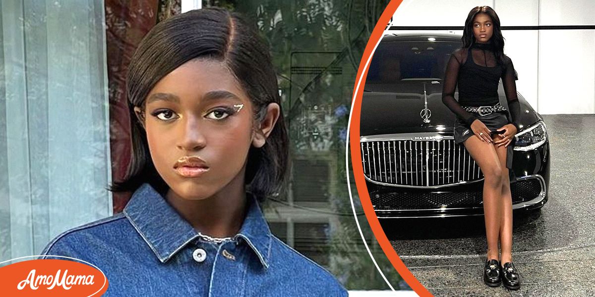 Zaya Wade Flaunts Her Long Legs In Black Mini Skirt And Sheer Top In Photo