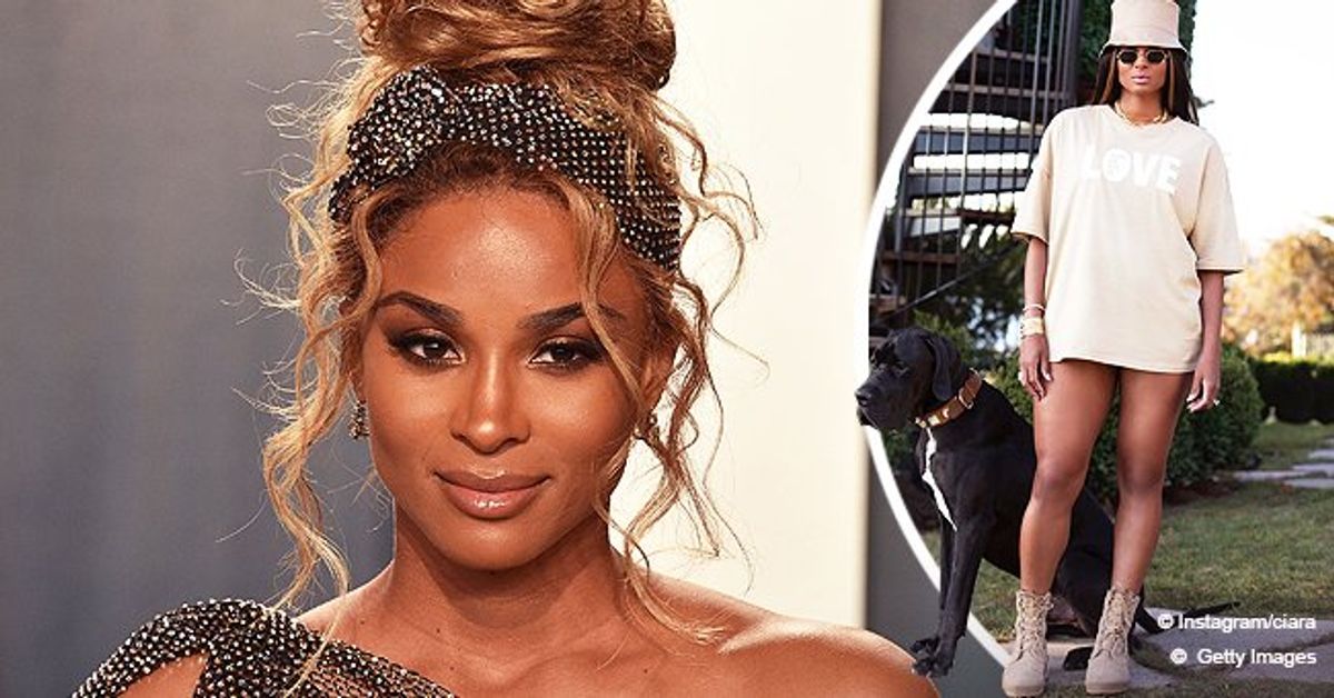 Check Out Ciara as She Flaunts Her Beautiful Legs in a Beige Outfit ...