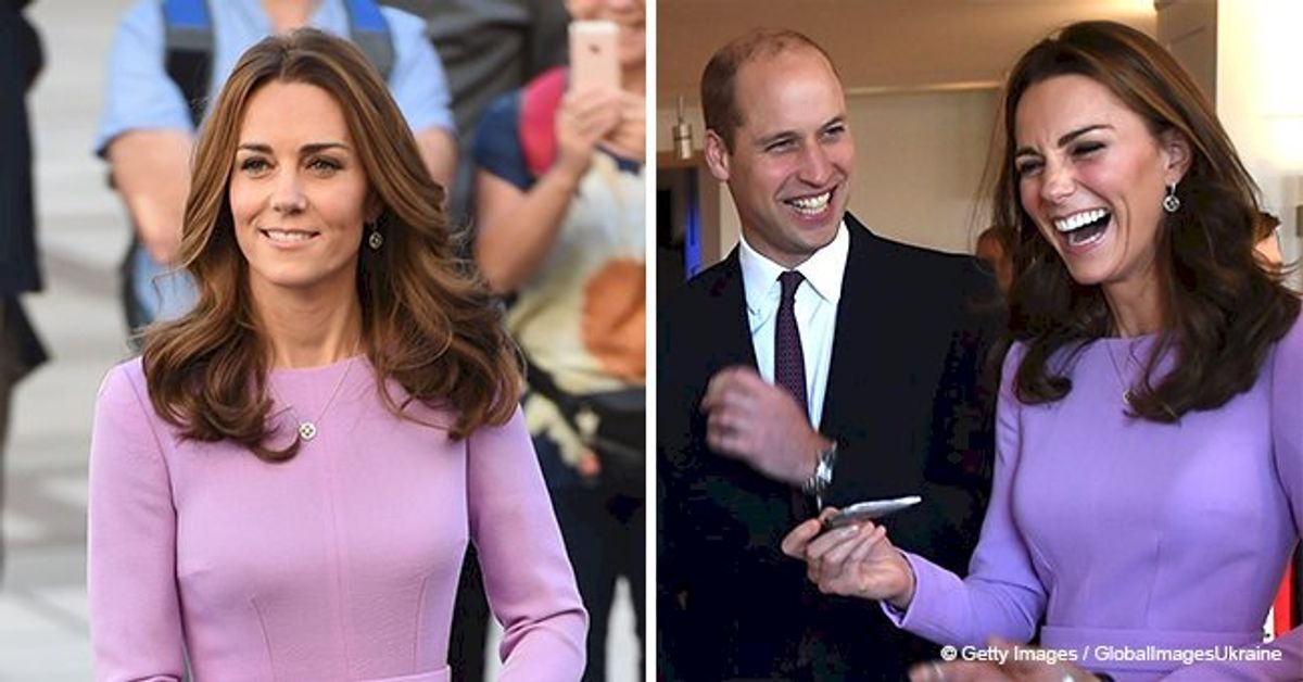 Kate Middleton glows in lilac dress as she returns from maternity leave