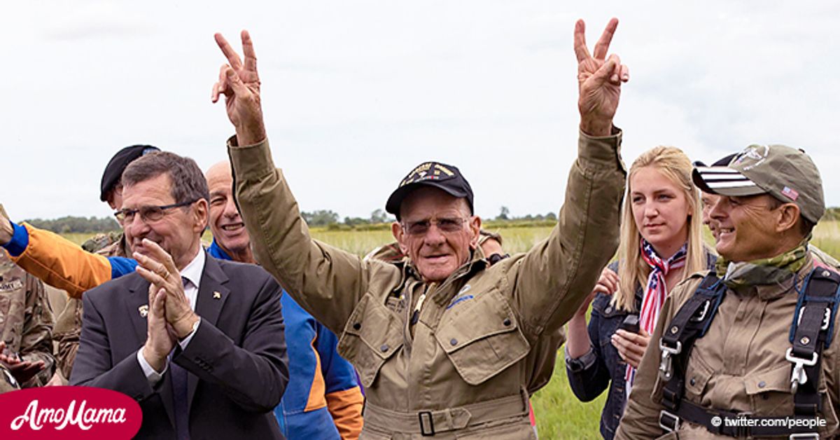 WWII Veteran Tom Rice, 97, Makes an Incredible Parachute Jump over ...