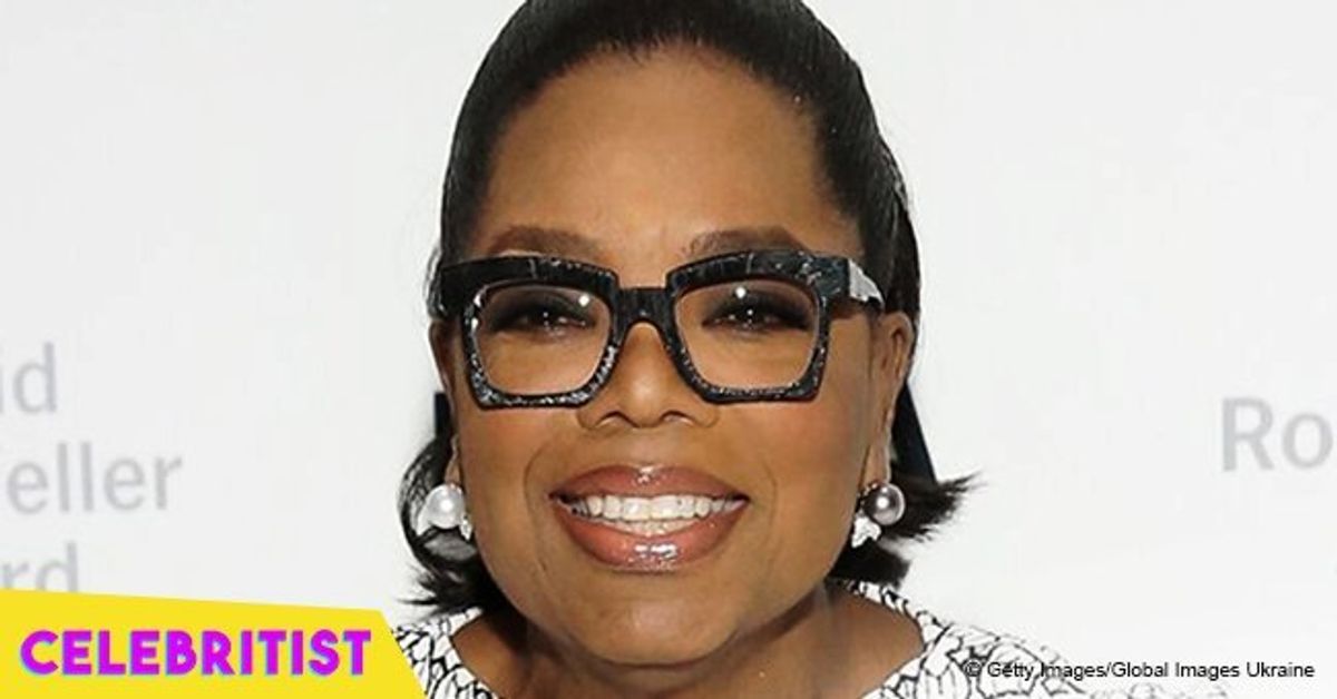 Oprah flaunts her curvy figure in low-cut green gown after dramatic ...