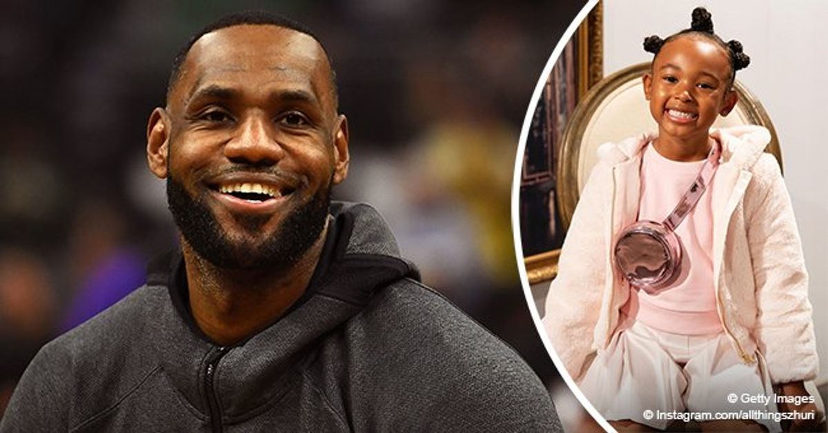 LeBron James' 6-Year-Old Daughter Zuri Shows Cute Hairstyle in a Pink ...
