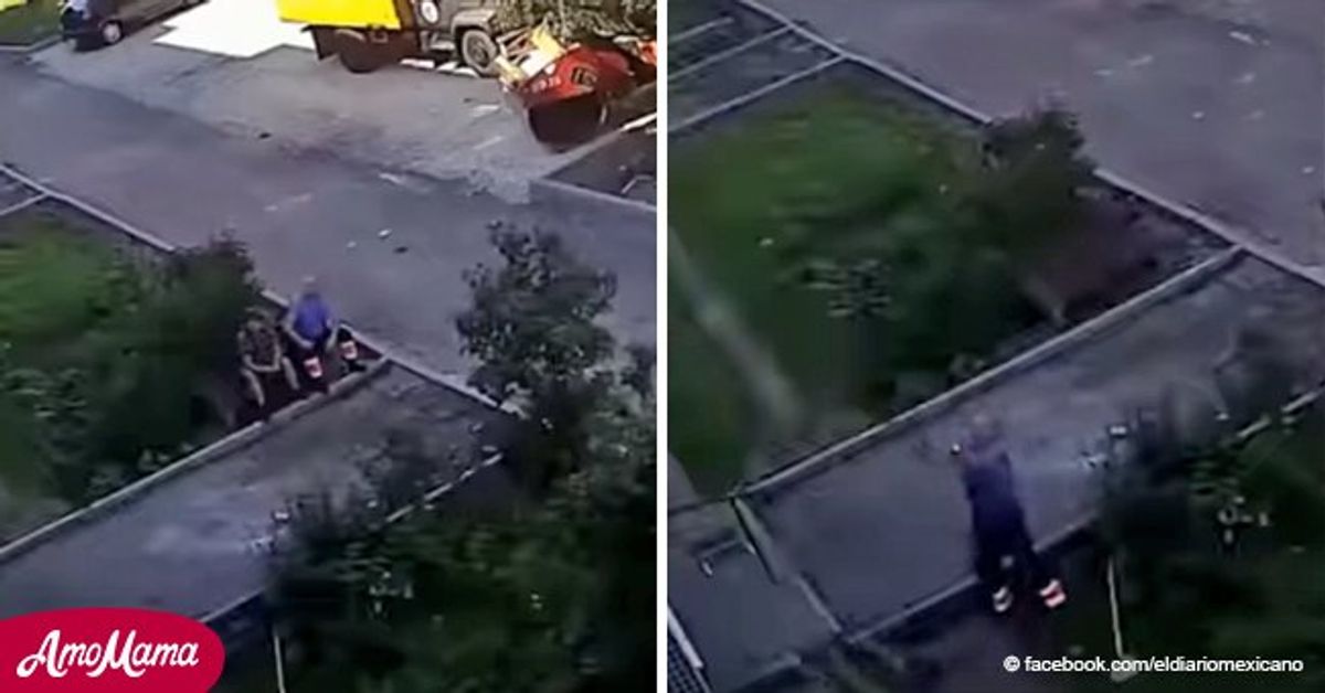 Workers resting near a building saw baby falling from 4th floor and ...