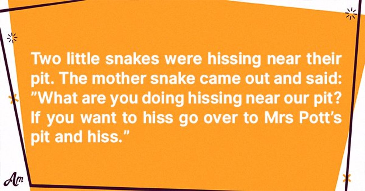 Daily Joke: Two Little Snakes Were Hissing