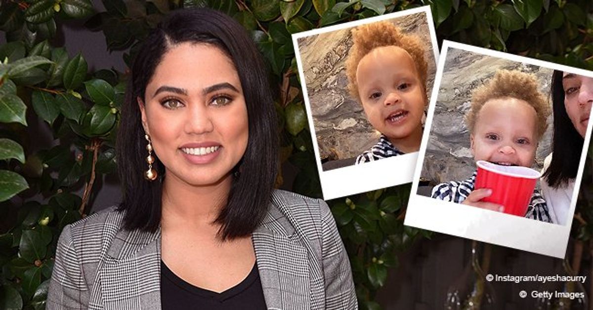 Ayesha Curry Poses Makeup-Free with Her Adorable Son Canon Looking like a Gentleman in a Shirt