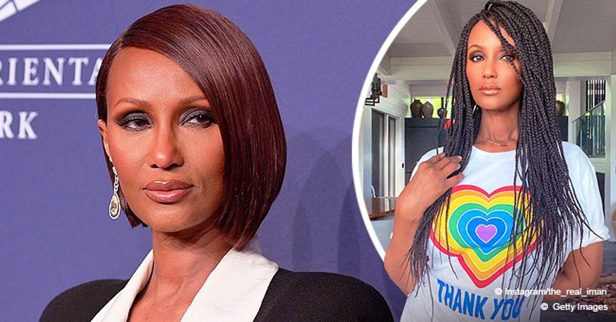 Iman Looks Youthful at 64 in a New Picture Wearing a Rainbow-Printed ...