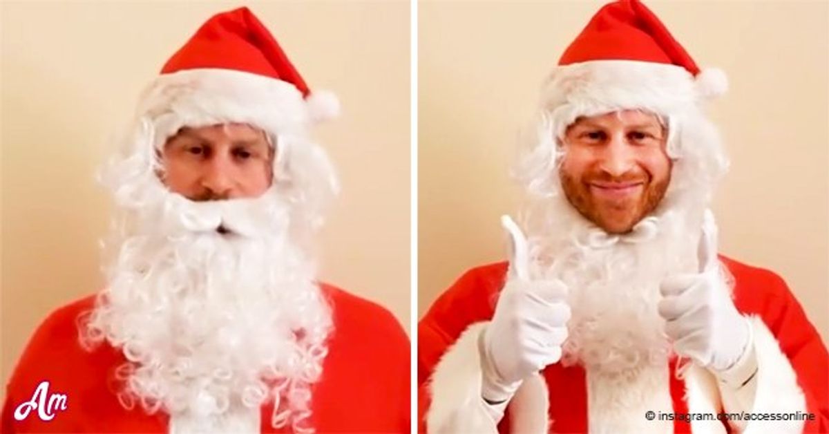 Prince Harry Dresses up as Santa to Send Christmas Wishes to Children ...
