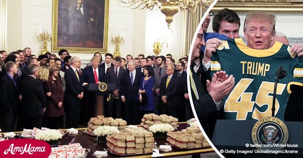 President Trump Welcomes Another College Football Team, Serves Fast ...
