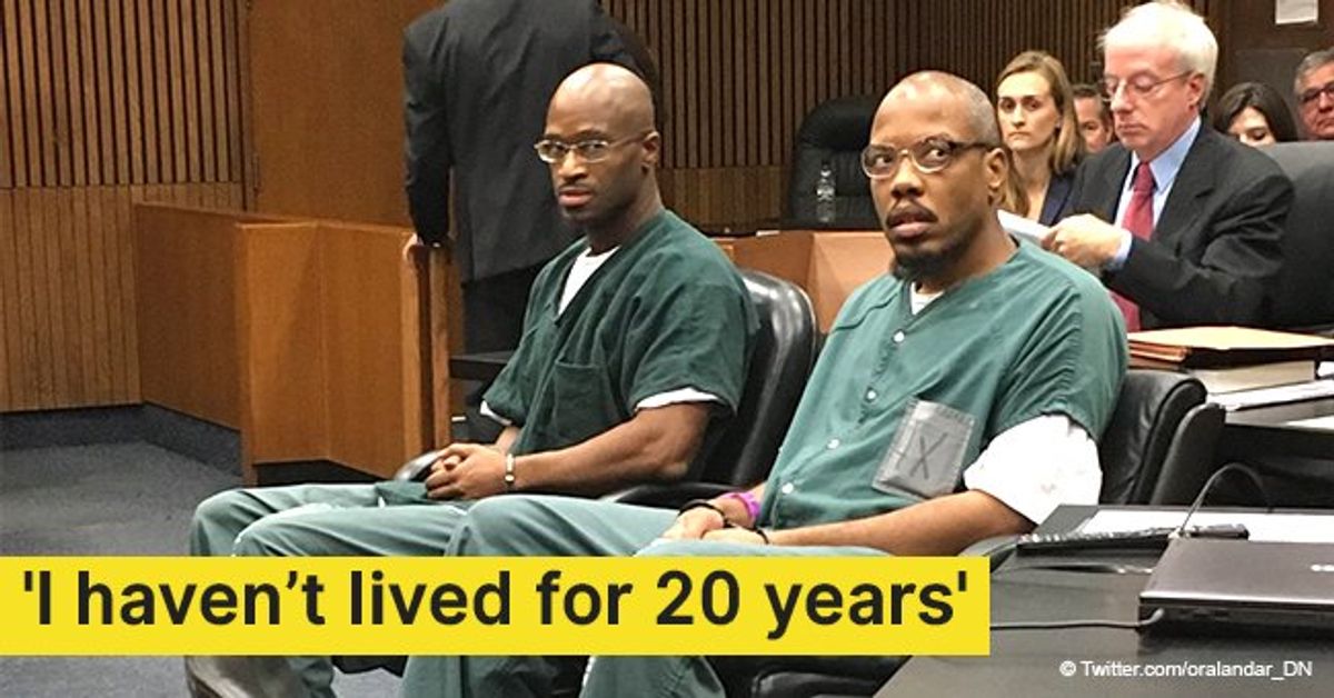 Two black men are finally free after spending 20 years in prison for a ...
