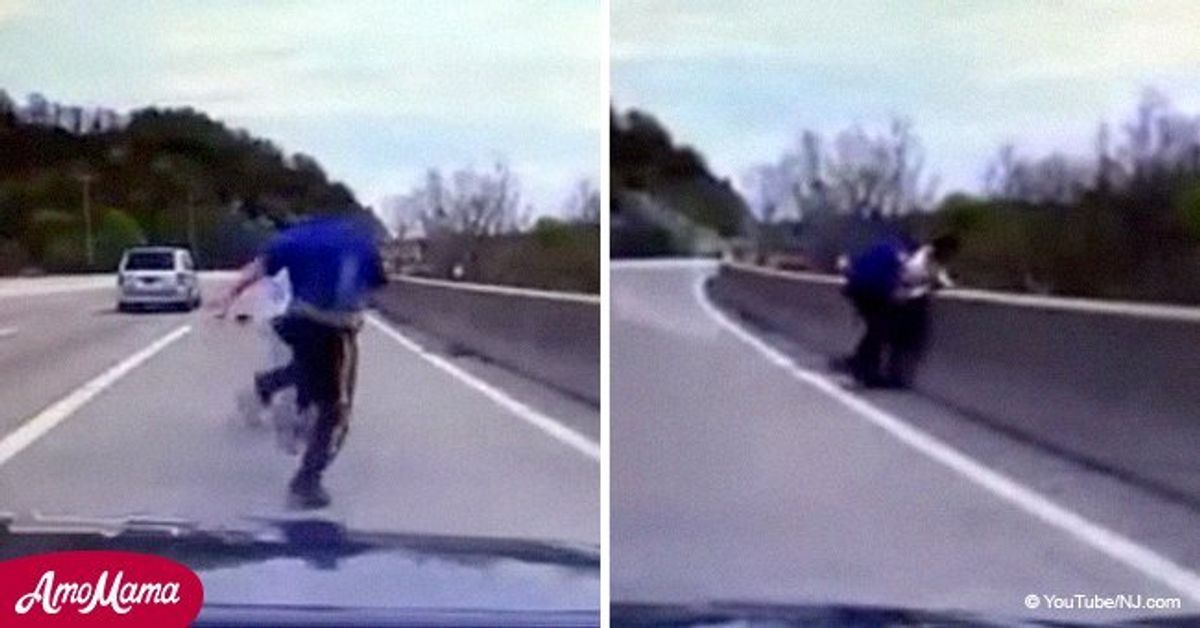 Police officer saves man attempting to jump off bridge in dramatic dash ...