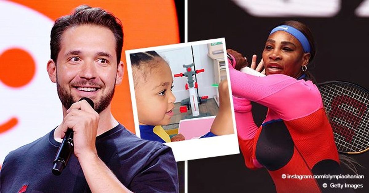 Serena Williams & Alexis Ohanian's Daughter Olympia Enjoys Painting on ...