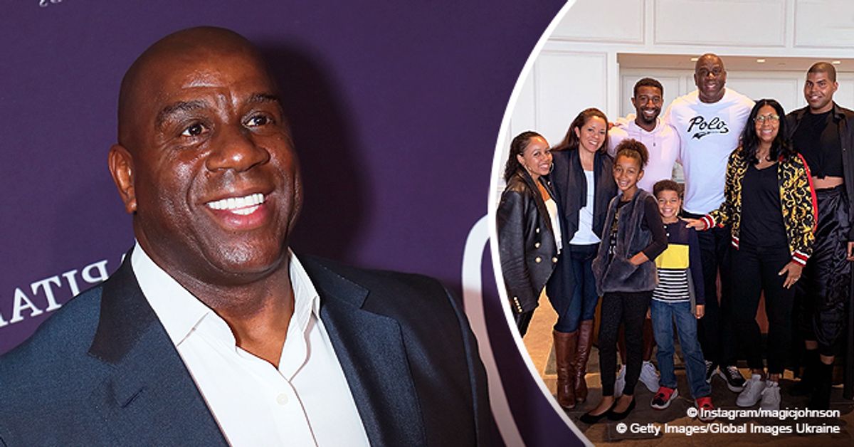 Magic Johnson Is a Proud Family Man as He Poses with Wife, Sons ...