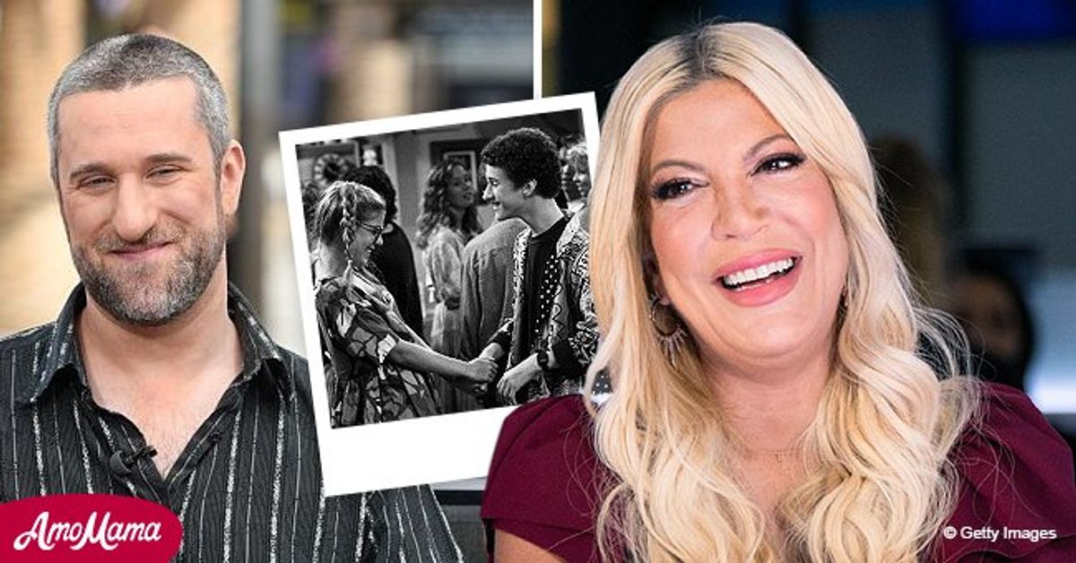 Tori Spelling Recalls First on-Screen Kiss with Dustin Diamond as She ...