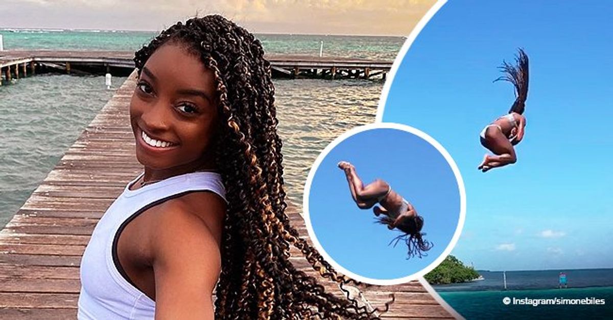 Simone Biles Shows off Her Impressive Diving Skills While Vacationing ...