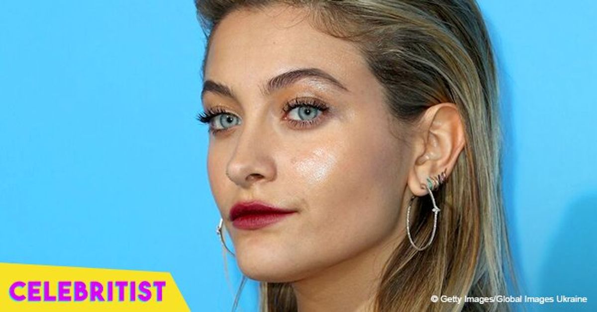 Paris Jackson stuns in wine red dress with thigh-high slit in pic with ...