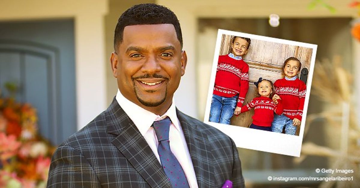 Alfonso Ribeiro's 2 Sons and Baby Daughter Pose in Matching Christmas ...