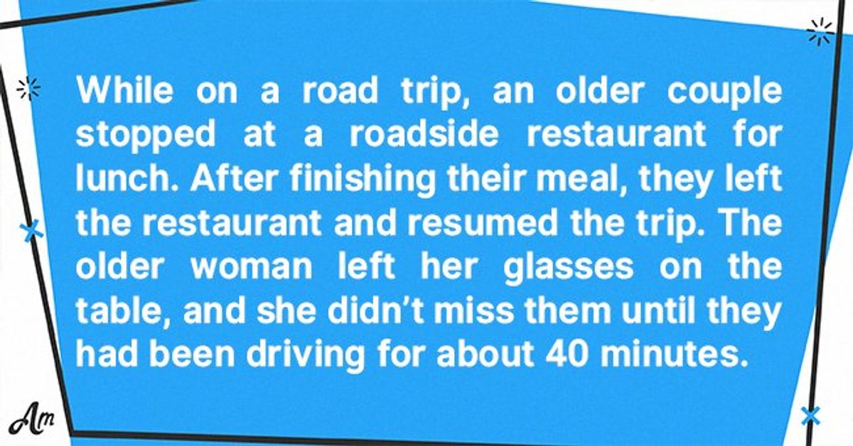 Daily Joke: A Senior Couple Stopped for Lunch during Their Road Trip