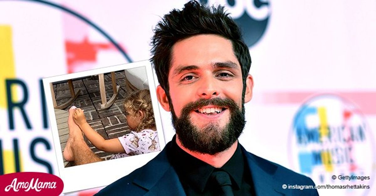 Watch Thomas Rhett Get His Nails Painted Pink by His 2-Year-Old ...